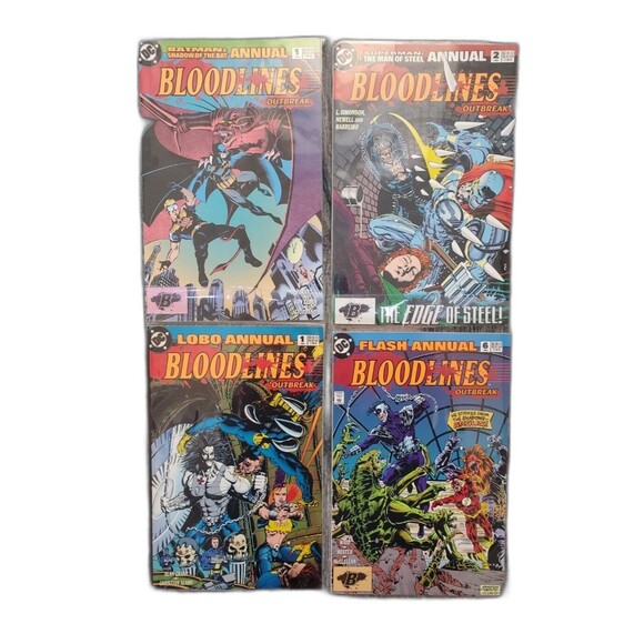 Toys | 4x Dc Bloodlines Comic Books Annual Lot Batman Lobo Flash Man Of ...